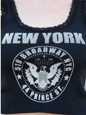 Brandy Melville | Tops | Brandy Melville J Galt Ronnie New York Lace ...